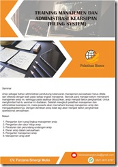 TRAINING ONLINE MANAJEMEN DAN ADMINISTRASI KEARSIPAN (FILING SYSTEM) Farzana Training